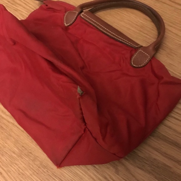 Longchamp | Bags | Small Red Longchamp Tote | Poshmark